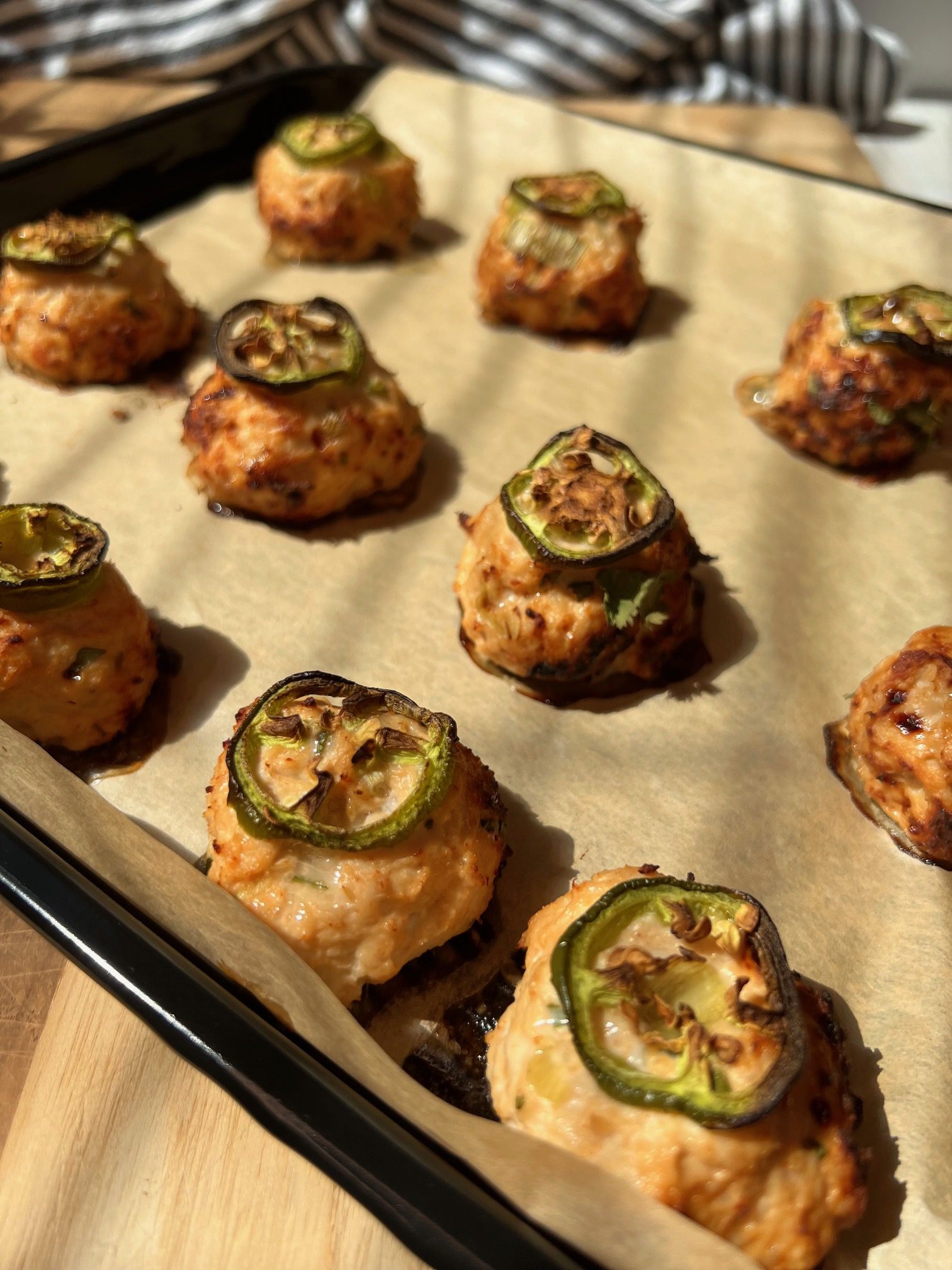 Firecracker Turkey Meatballs + Cucumber Salad - stokedathome.com