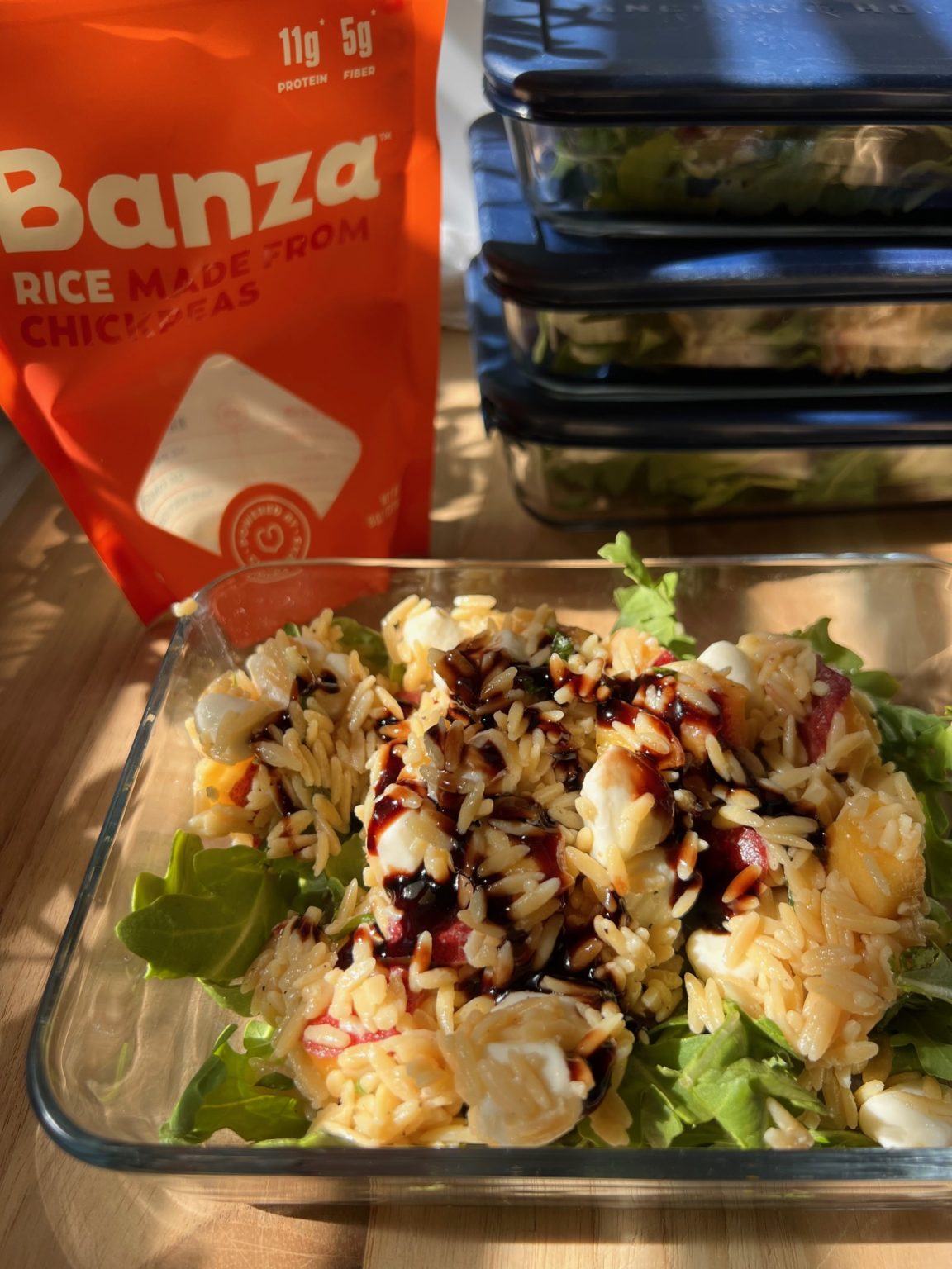 Arugula + Peach SUmmer Salad - stokedathome.com