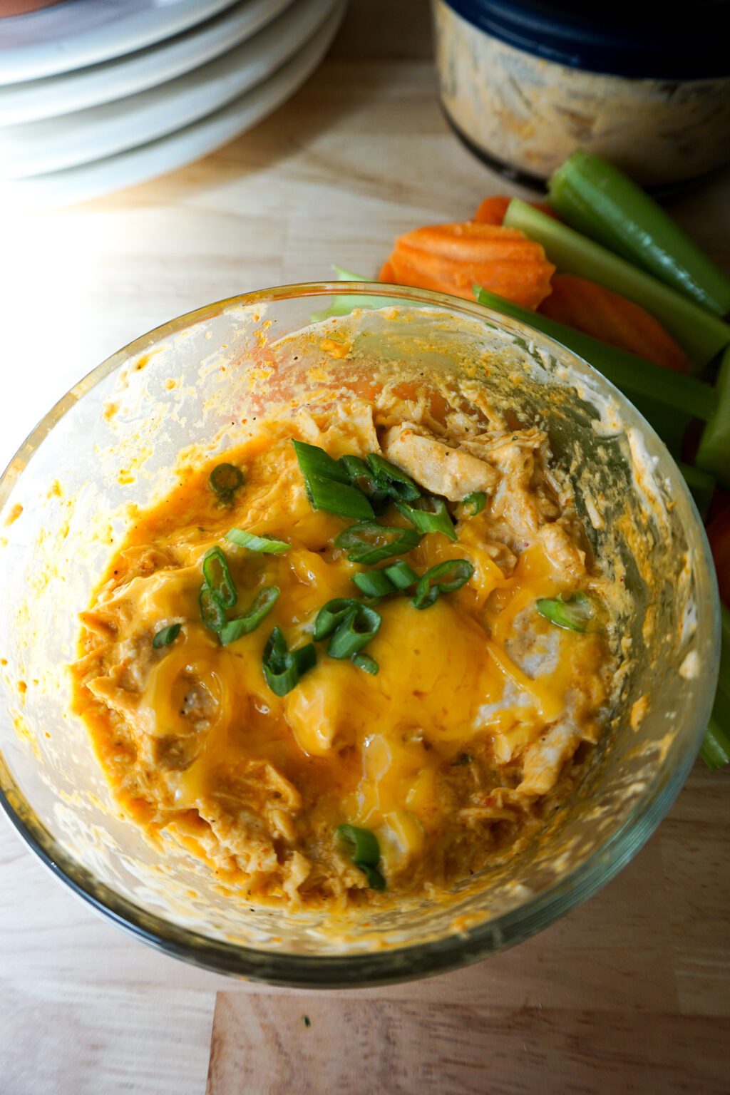 High Protein Buffalo Chicken Dip - stokedathome.com