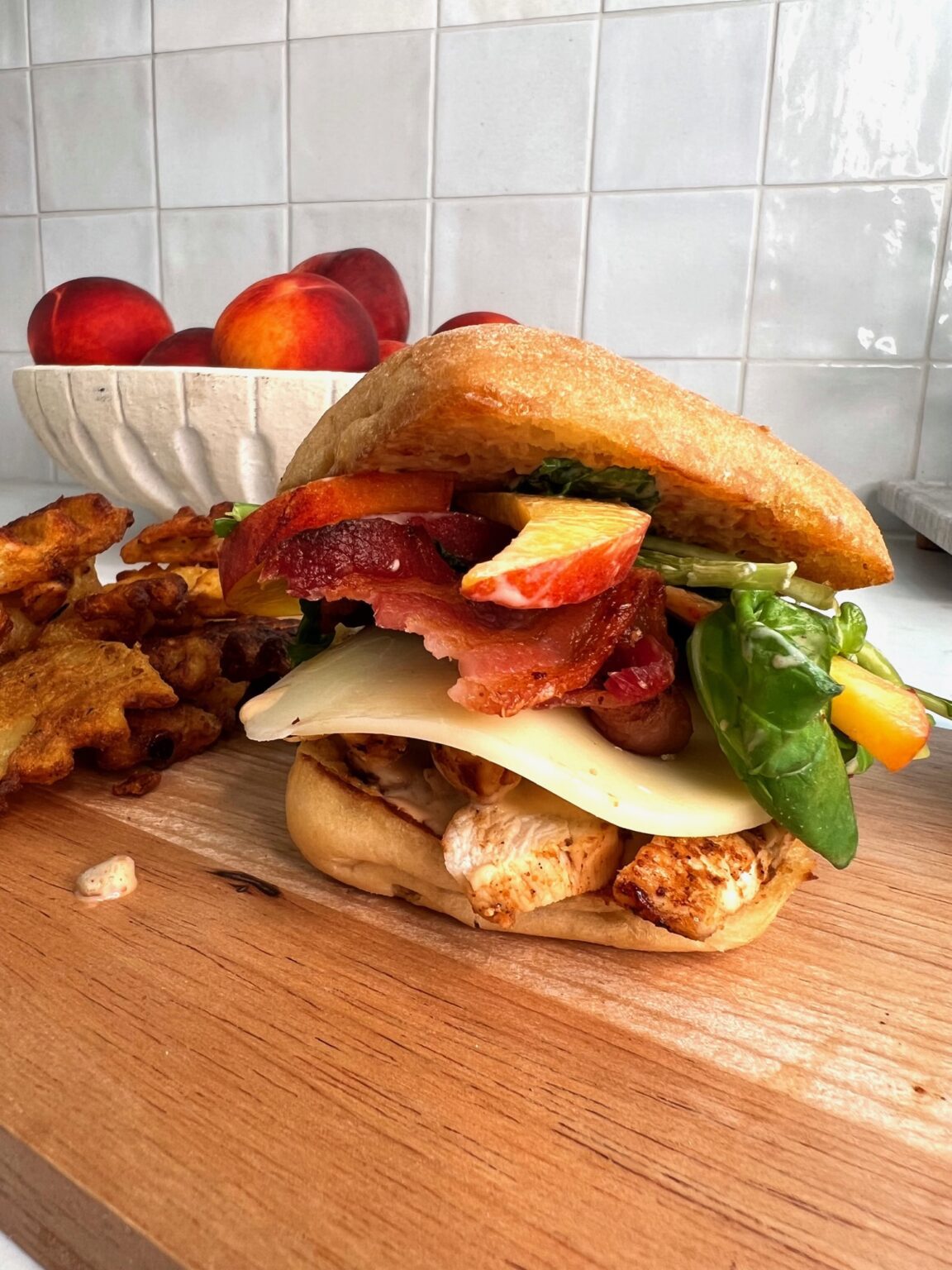 Chipotle Chicken Sandwiches + Fresh Peaches - stokedathome.com